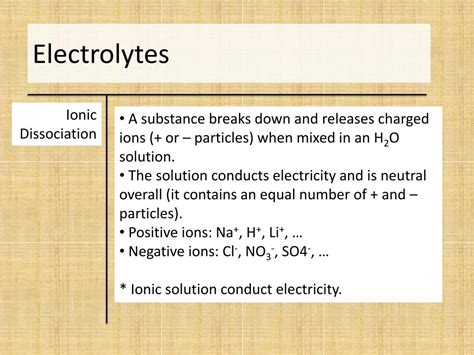 Ppt Electrolytes Powerpoint Presentation Free Download Id2706781