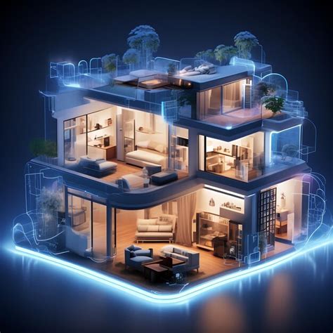 Premium Photo Smart Home IOT Full House Exterior