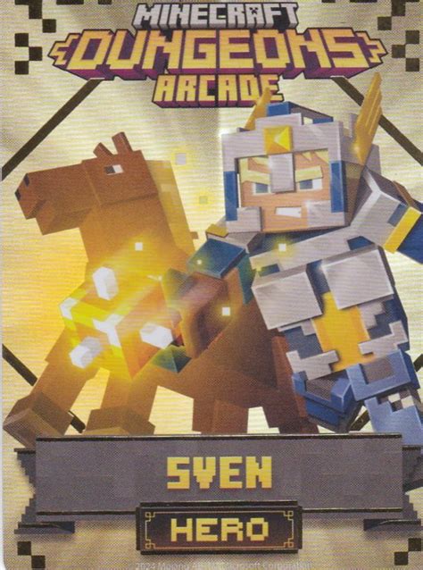 Minecraft Dungeons Arcade Series 3 Card 110 Hero Sven Arcadegamecards
