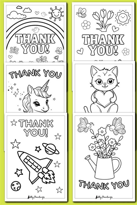 Free Coloring Thank You Cards Printable Fanny Printable