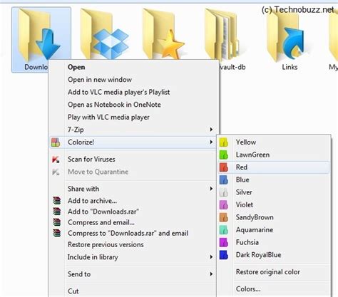 Apply Different Colors In Windows Folder With Folder Colorizer