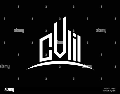 Letter Cvi Building Vector Monogram Logo Design Template Building