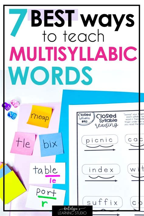 The 7 Best Ways To Teach Multi Syllabic Words To Struggling Readers Worksheets Library