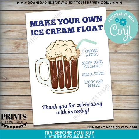 Ice Cream Float Social Flyer