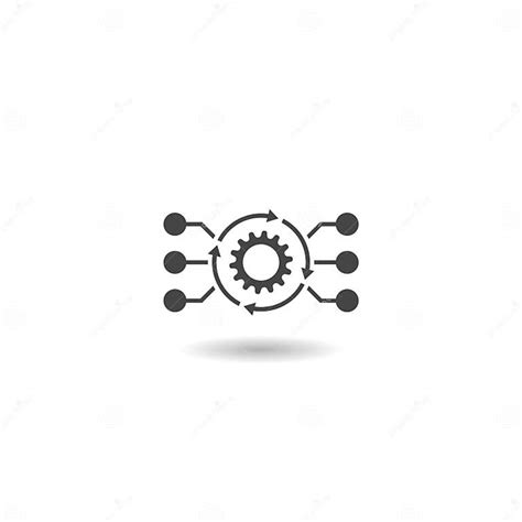 Algorithm Api Software Icon With Shadow Stock Vector Illustration Of Business Long 322397848
