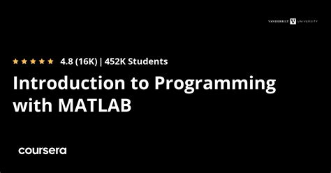 Introduction To Programming With Matlab Coursya