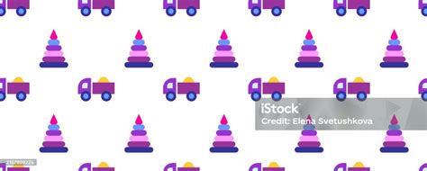 흰색 배경에 자동차와 피라미드와 함께 완벽 한 어린이 패턴입니다 포장 직물 배경 디자인용 벡터 일러스트 레이 션 0명에 대한 스톡 벡터 아트 및 기타 이미지 Istock
