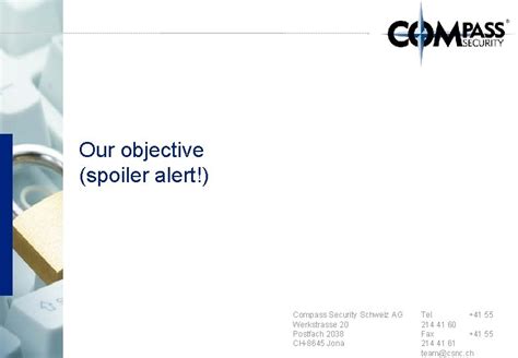 Exploiting Defense Day 1 Recap Compass Security Schweiz