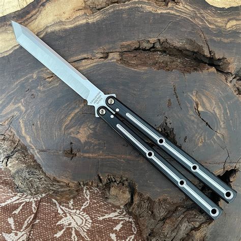 Squid Industries Krake Raken V3 Balisong Tanto Dual Tone Black