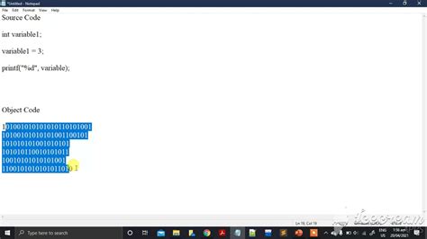 Difference Between Source Code And Object Code Youtube