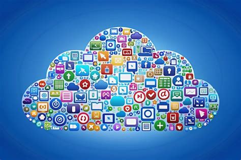 Cloud Computing Abstract Vector Graphic Icons Concept Premium Ai
