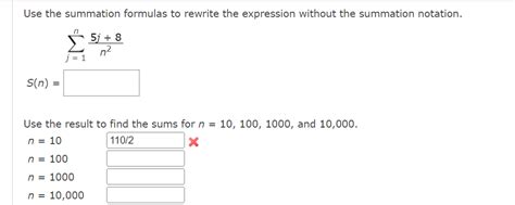 Solved Use The Summation Formulas To Rewrite The Expression