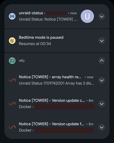 Question About Notification Settings General Support Unraid