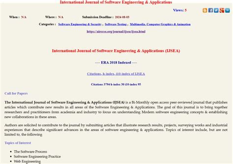 Ijsea Journal On Linkedin Software Engineering Security Software