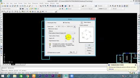 Auto Cad Array Command Bangla Tutorial Youtube