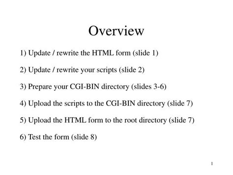 ppt comprehensive guide for updating html forms and cgi scripts