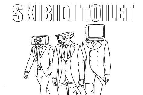 Skibidi Toilet Characters Coloring Page Download Print Or Color