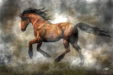 Horse Digital Art By Daniel Eskridge Fine Art America