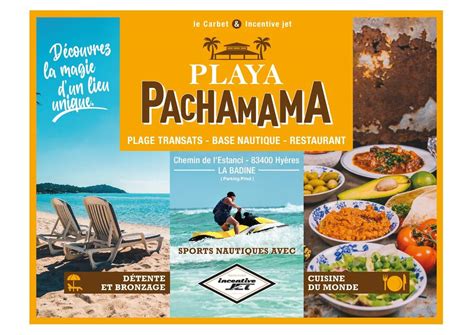 Menu At Playa Pachamama Restaurant Hyères