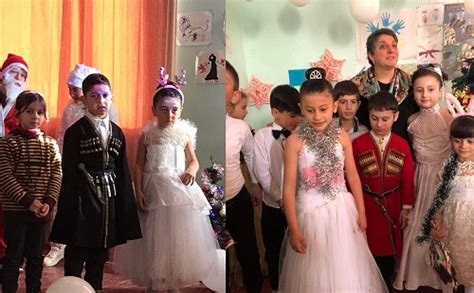 ქვემო ფოცხოს საჯარო სკოლის მოსწავლეები სასკოლო საზოგადოების წინაშე მრავალფეროვანი საახალწლო