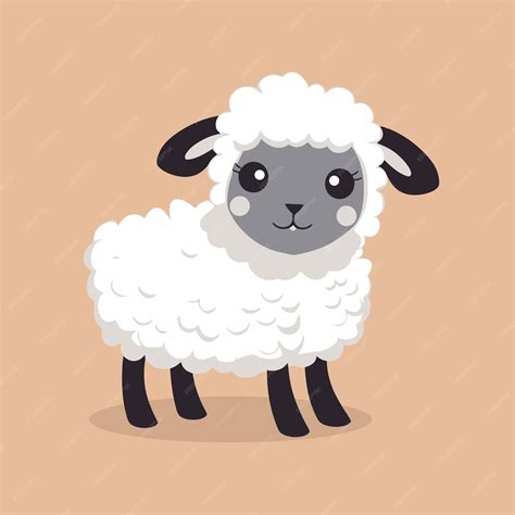 Premium Vector Cute Sheep Vector Flat Illustration 17