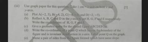Iii Use Graph Paper For This Question Take Mathrm Cm Unit On Bo