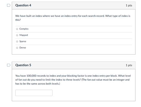 Solved We Have Built An Index Where We Have An Index Entry Chegg