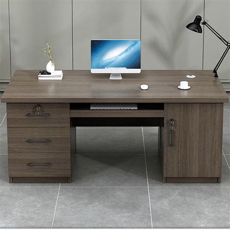 Easy Installation Side Storage Computer Work Desk With Secure Drawer