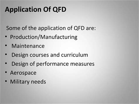 Quality Function Development Ppt