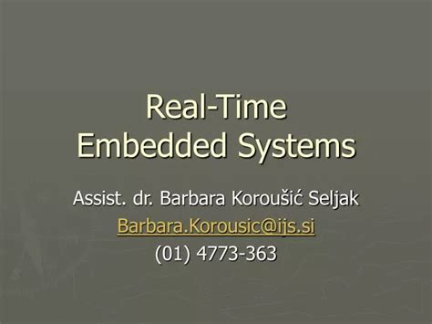 PPT Real Time Embedded Systems PowerPoint Presentation Free Download ID 4995272