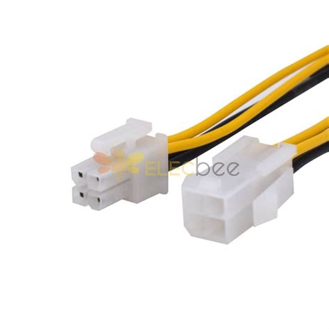 Elecbee 4pin Pc Cable Cpu Power Supply Extension Cord Cable 30cm Desktop 4 Pin 4p Atx Power Male