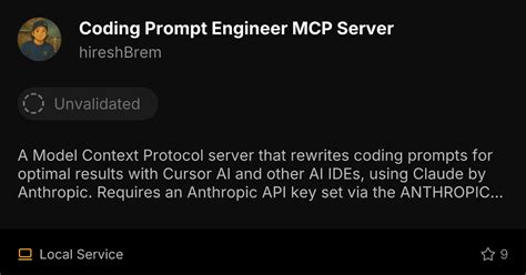 Coding Prompt Engineer MCP Server LobeHub