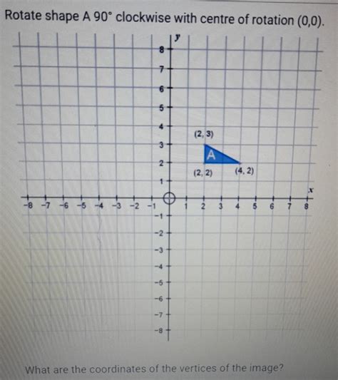 Solved Rotate Shape A Clockwise With Centre Of Rotation What Are The Coordinates Of