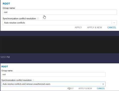 Em Editing The Group Root Synchronization Conflict Resolution Option