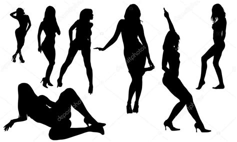 Sexy Silhouette Of A Woman Mega Pack Stock Vector By ©snesivan888 76923021