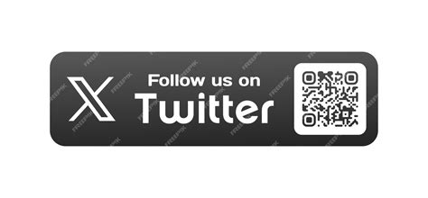 Premium Vector Twitter X Follow Us Button Editorial X Music Follow Us With Qrcode Icon