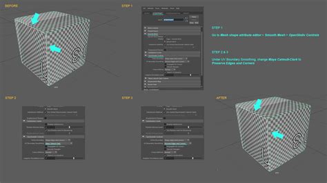 MAYA Fix Stretched Texture At UV Borders In Smooth Preview RHMNVFX