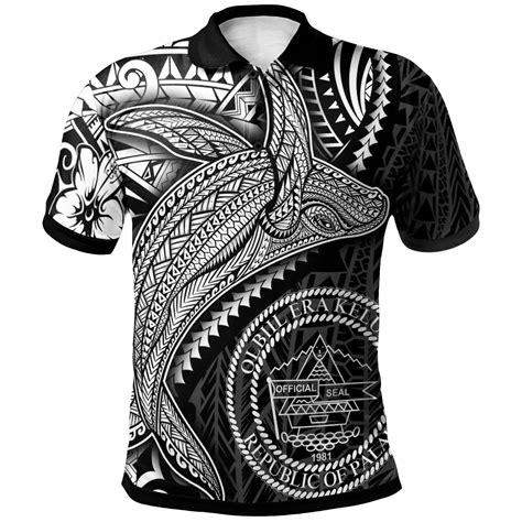 Palau Humpback Whale Coat Of Arms Polo Shirt Craigshirt