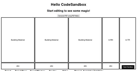 React Pdfmake Examples Codesandbox