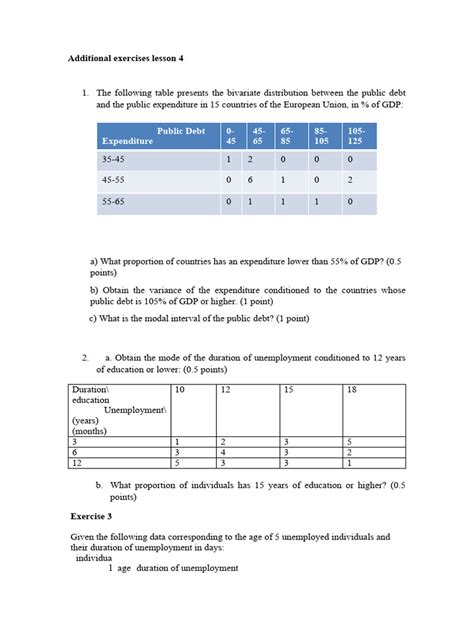Additional Exercises Lesson 4 Pdf Multivariate Statistics