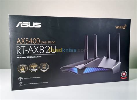 Asus Rt Ax82u Wifi 6 Ax 5400 Router Gaming Routeur Pour Modem Fibre Optique Ftth Haut De Gamme