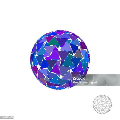 추상 다각형 깨진 된 구입니다 3d 벡터 화려한 그림입니다 0명에 대한 스톡 벡터 아트 및 기타 이미지 0명 3차원 형태 구 Istock