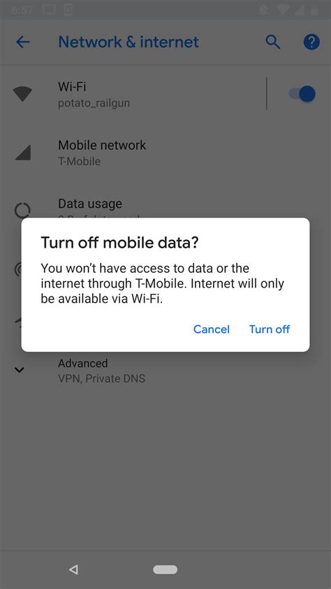 [updated Still There For Some On First Use] Android P Turn Off Mobile Data Quick Setting
