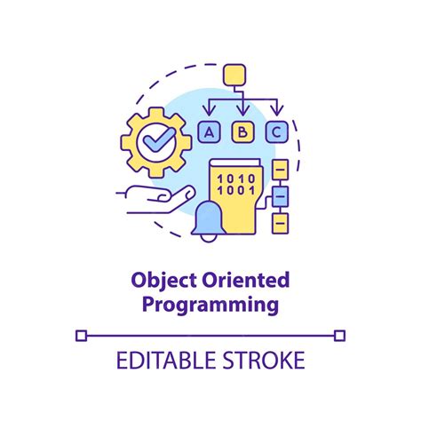 Icono De Concepto De Programación Orientada A Objetos Vector Premium