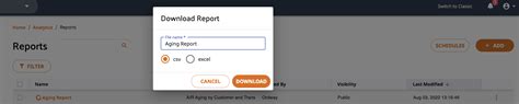 Report Options Ordway Support Portal