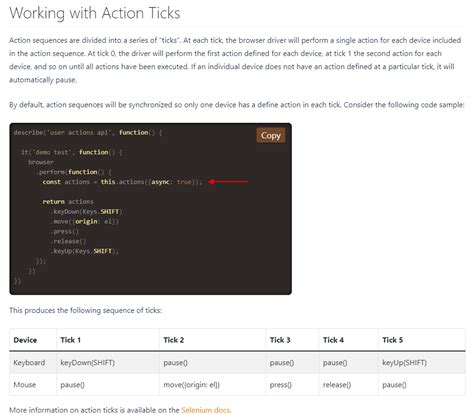Working With Action Ticks Code Sample Uses Async Actions For Explaining