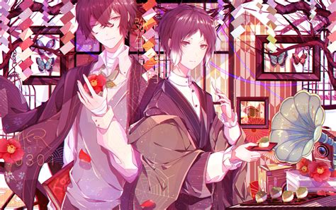 Bungou Stray Dogs Hd Ryūnosuke Akutagawa And Osamu Dazai Anime Wallpaper