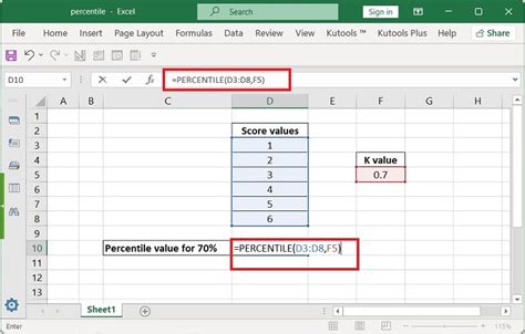 Excel Percentile Function