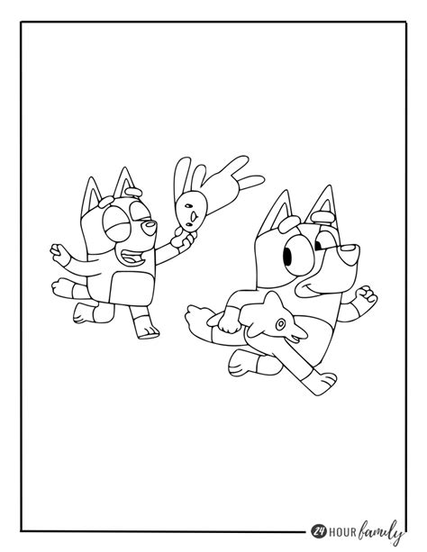 Bluey Sleepytime Coloring Pages