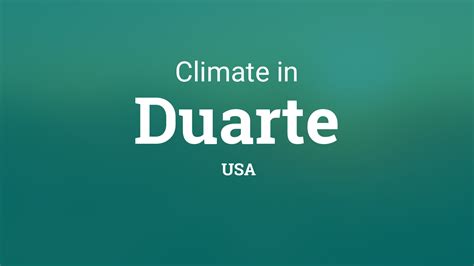Climate And Weather Averages In Duarte Usa